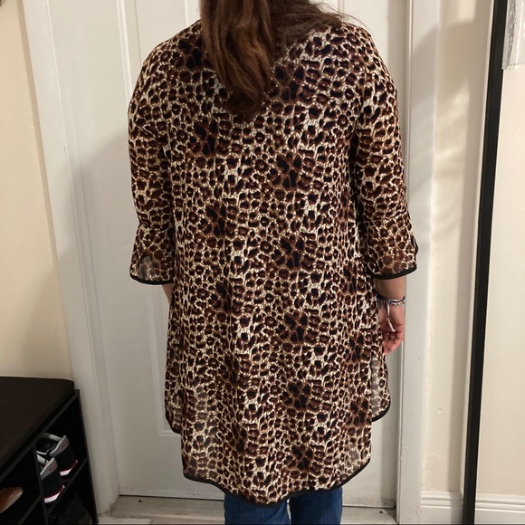 Highness | Jackets & Coats | Nwot Leopard Print Circle Duster | Poshmark